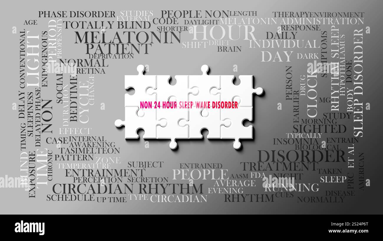 Non 24 Hour Sleep Wake Disorder as a complex subject, related to important topics spreading ...