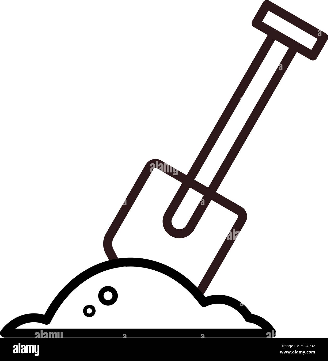 Shovel digging ground in Cut Out Stock Images & Pictures - Alamy