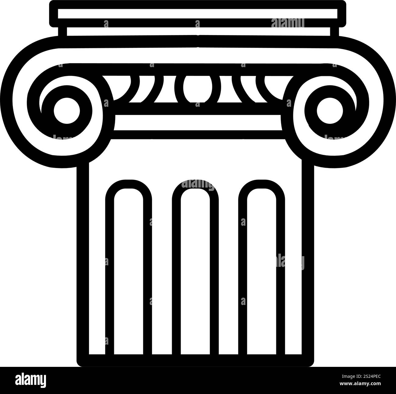 capital of an ancient Greek Ionic column Stock Vector Image & Art - Alamy