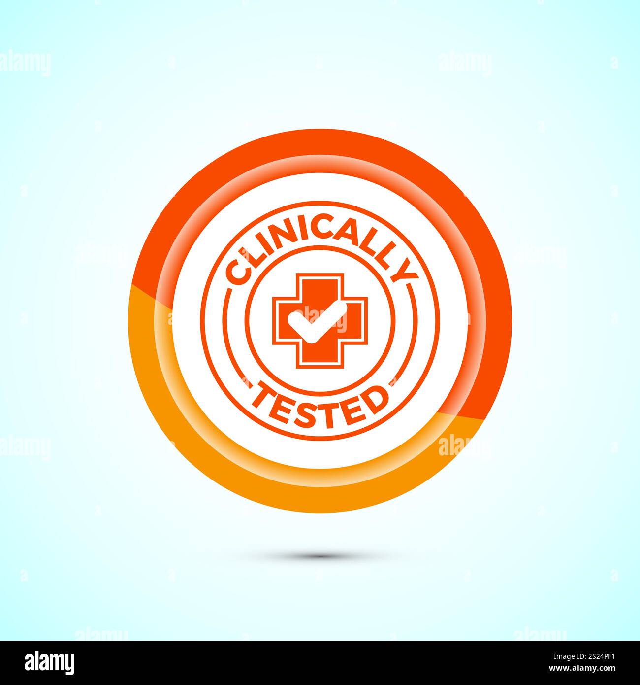 Clinically tested icon design illustration, Clinically proven label ...
