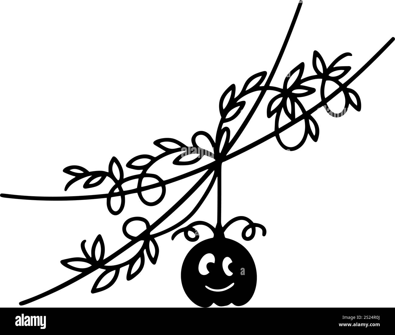 Festive Halloween border featuring pumpkin, vector file for fun and ...