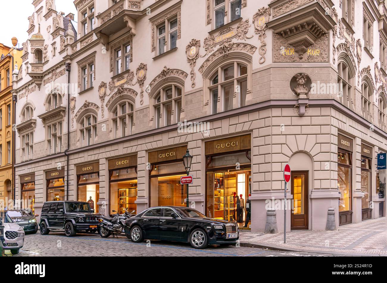 Prague, Czech Republic - December 20, 2024: Gucci Boutique Store in ...