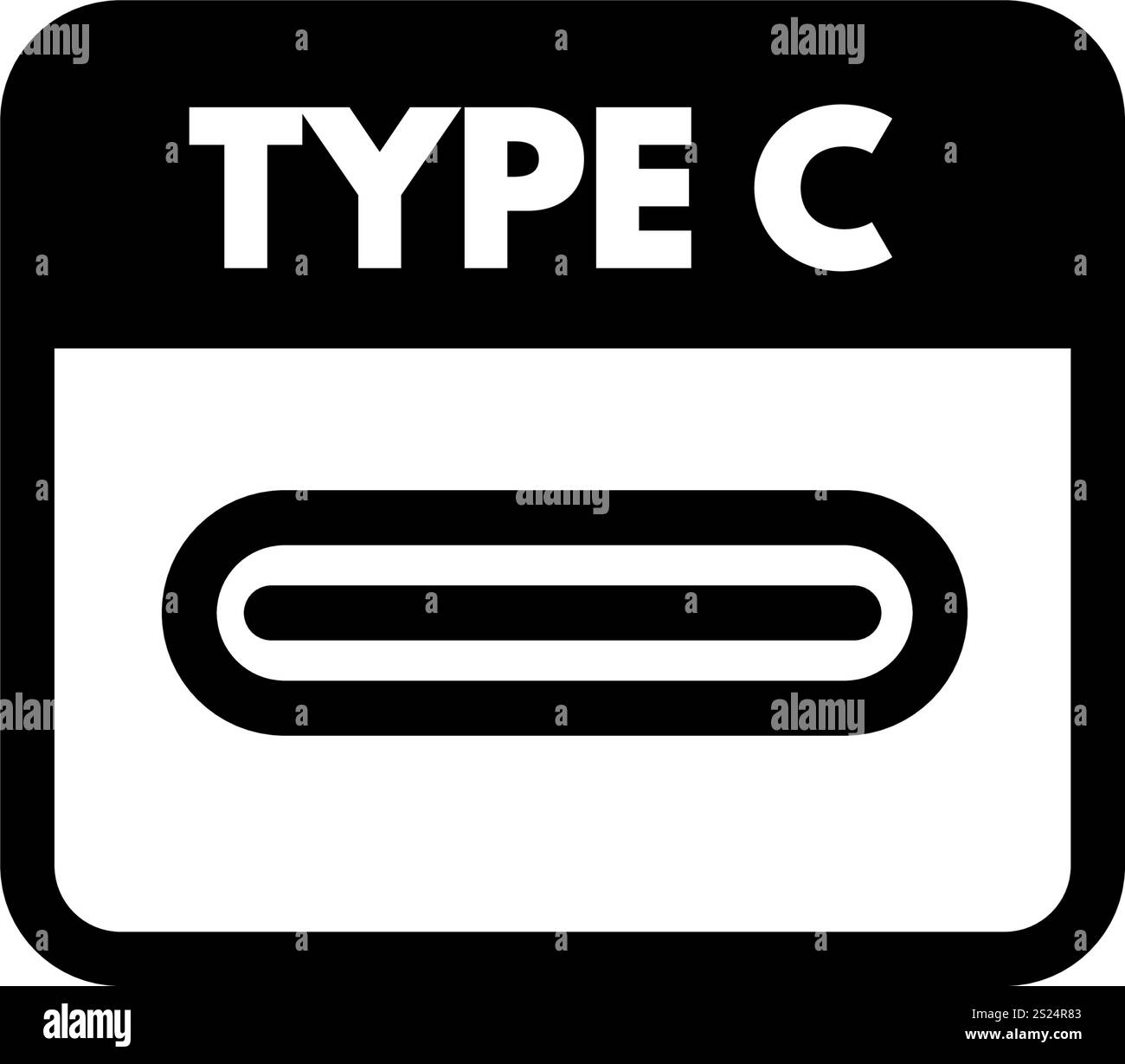 USB Type C connector designation - vector icon Stock Vector Image & Art ...