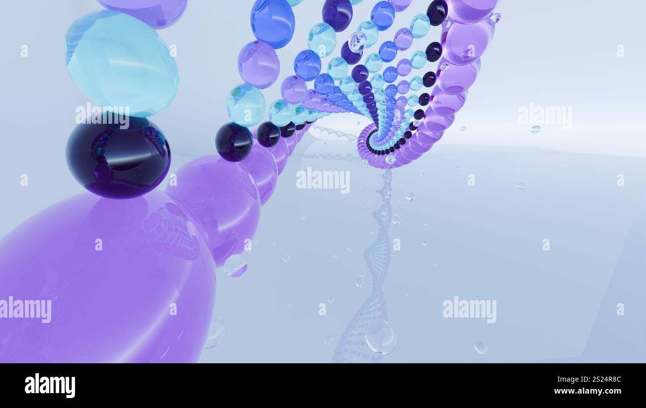 3d render of futuristic double helix Stock Photo - Alamy