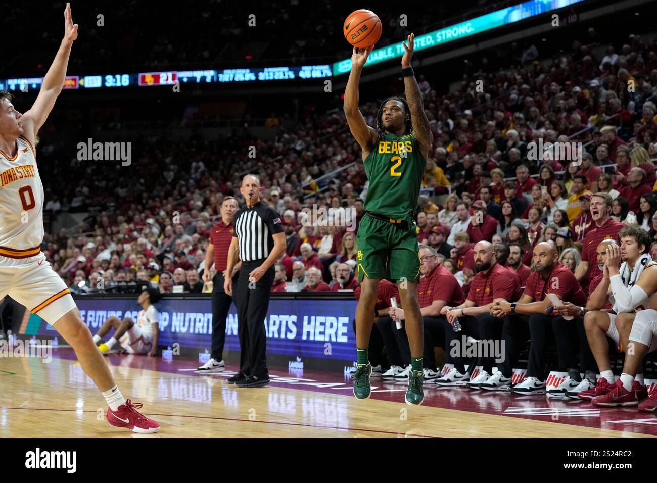 Baylor guard Jayden Nunn shoots during the first half of an NCAA ...