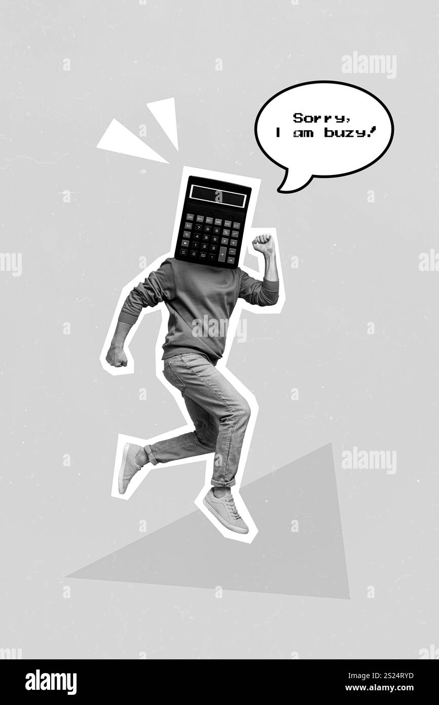 Man silhouette business calculator Black and White Stock Photos ...