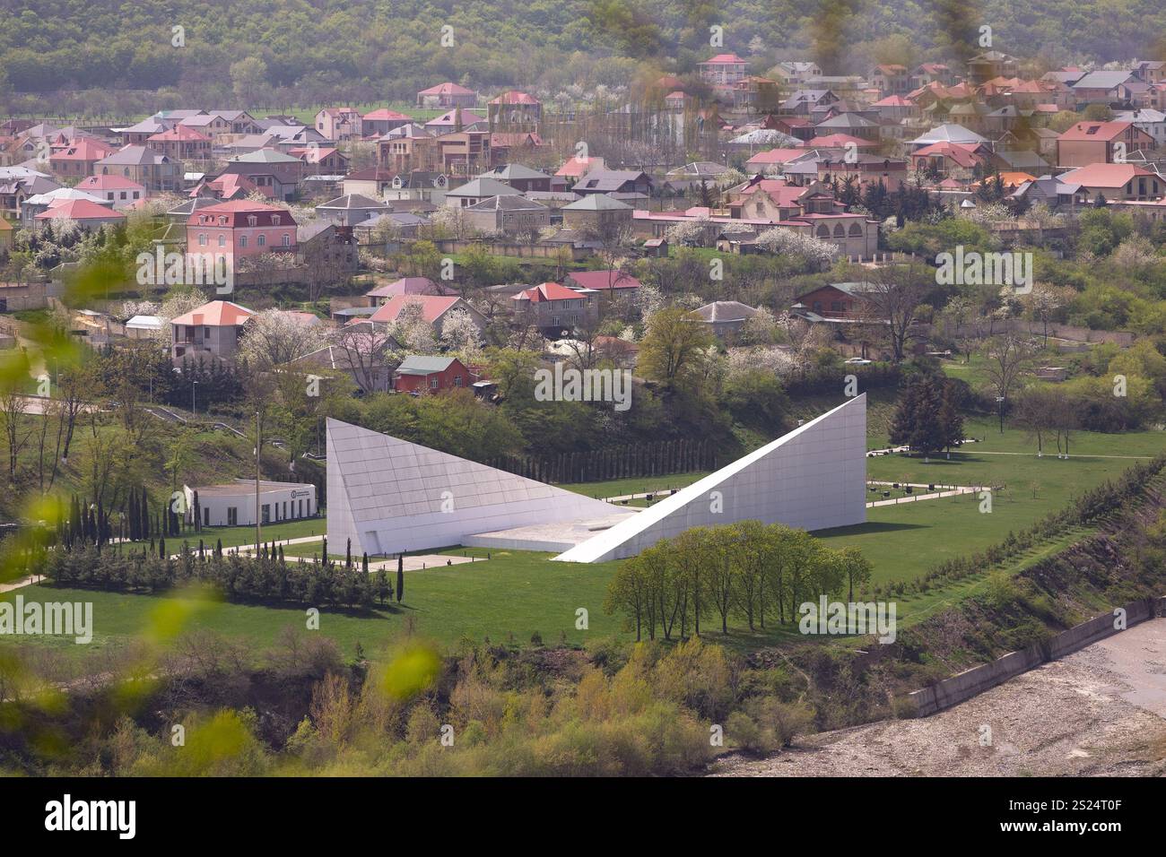 City of Guba. Azerbaijan. 04.19.2022. The premises of the genocide ...