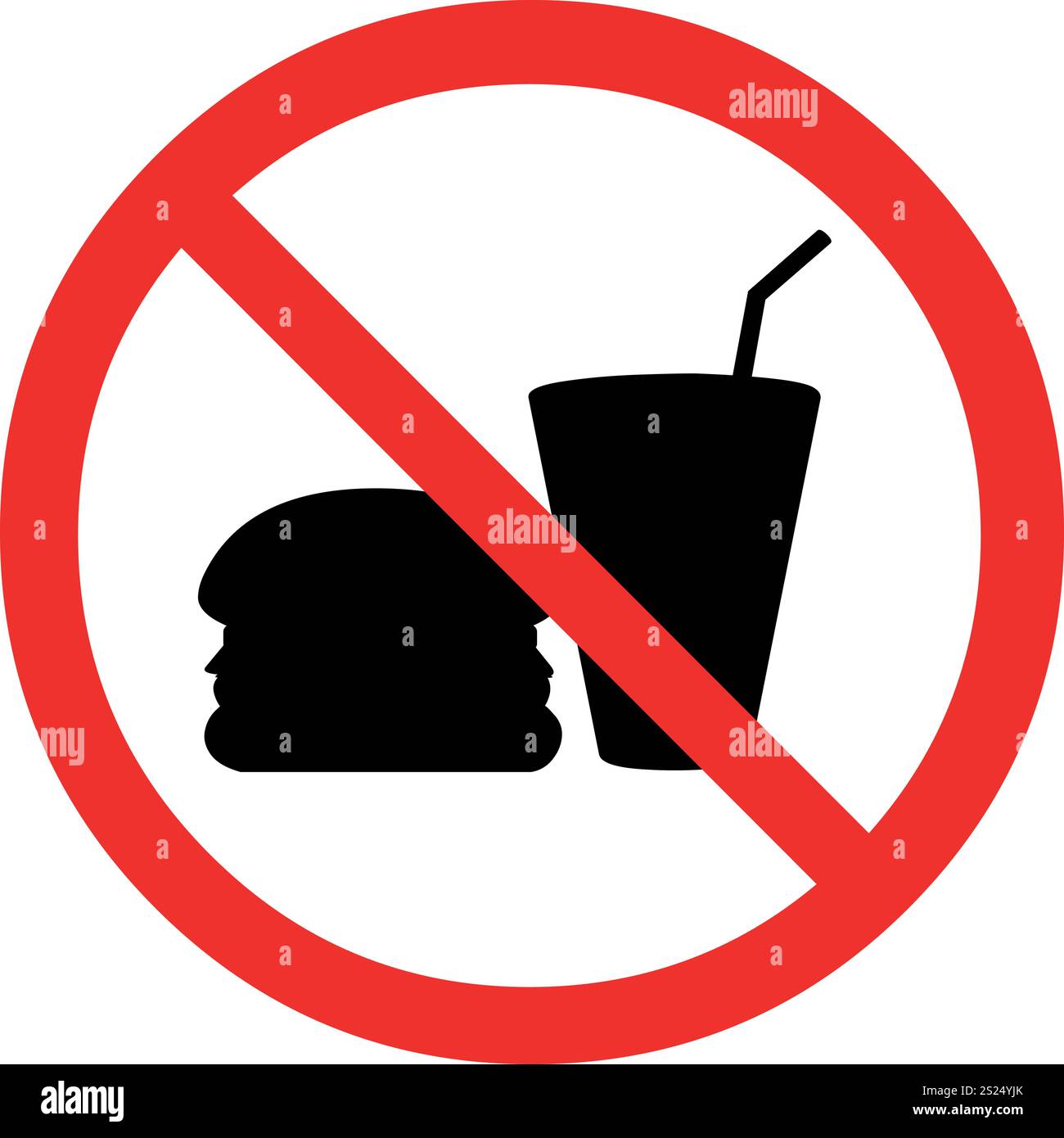 vector illustration signage of prohibited food and drink Stock Vector ...