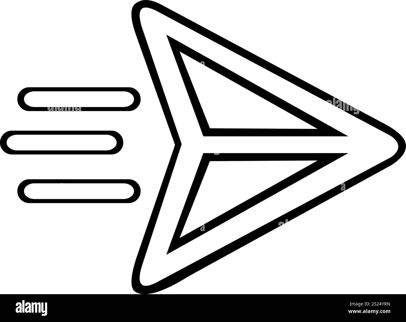 vector illustration drawing black and white icon send button concept ...