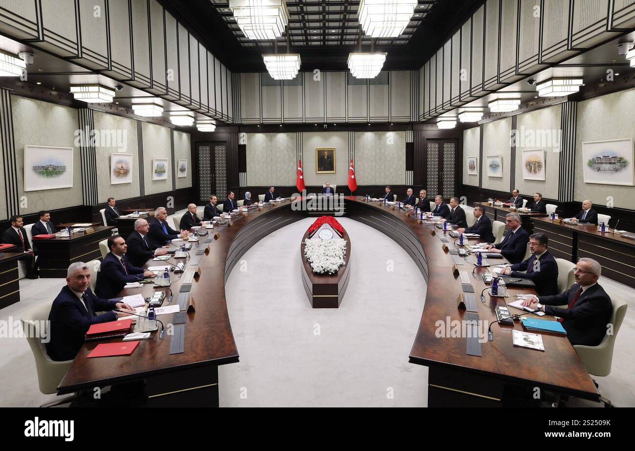 Turkish President Recep Tayyip Erdogan chairs the Presidential ...