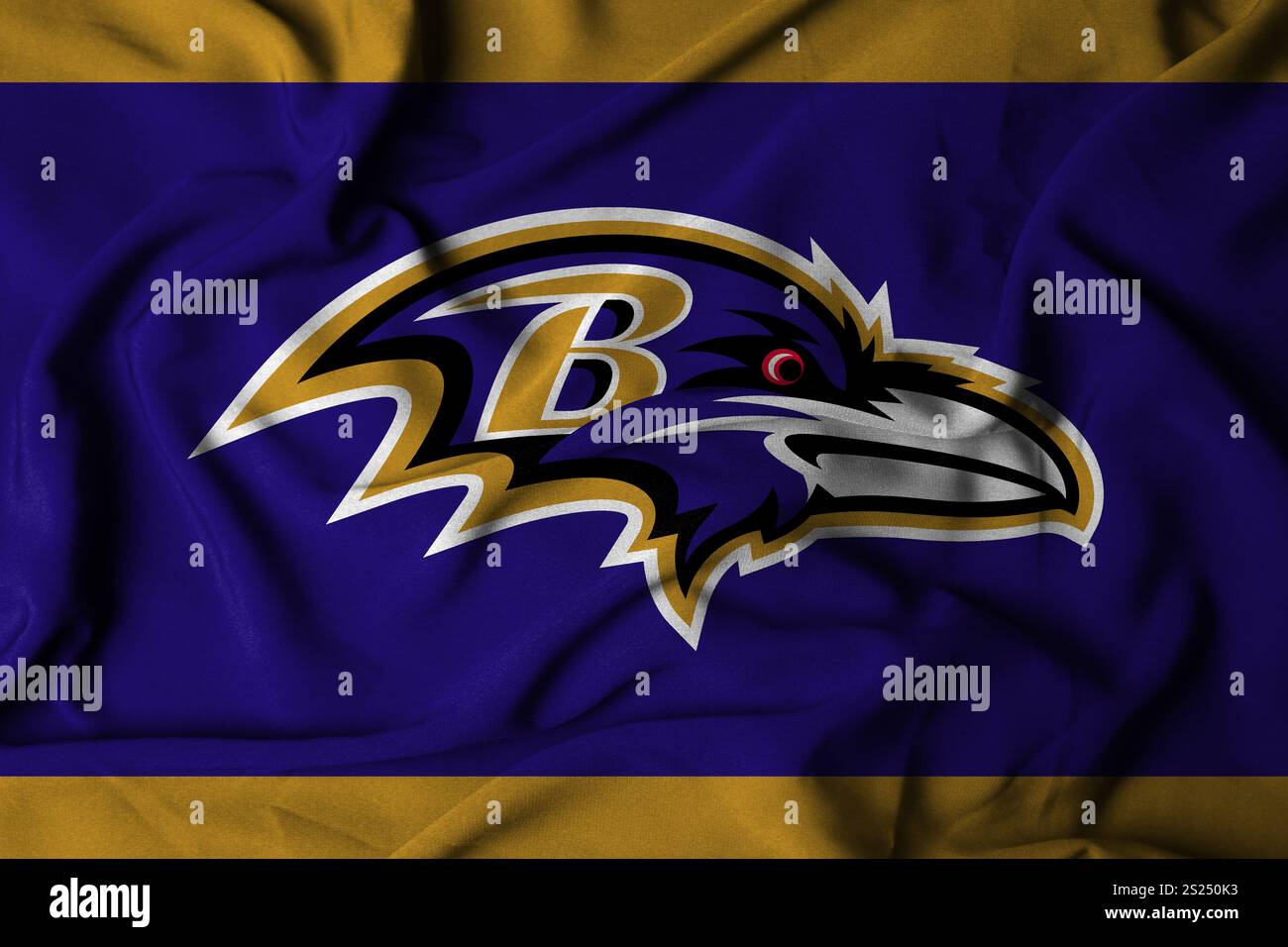 Pringsewu, Lampung; January 05, 2025; texture of a waving flag with the ...