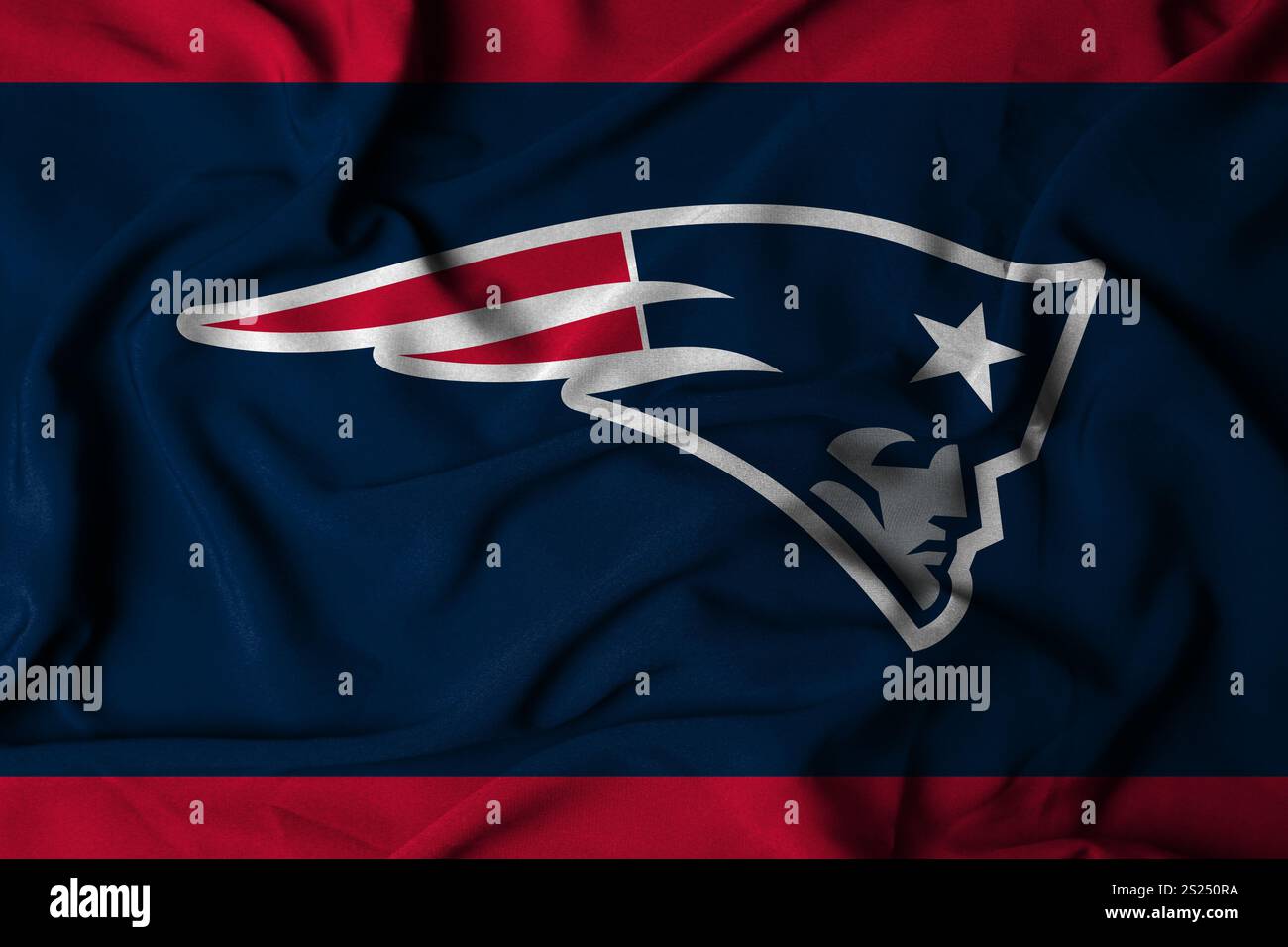 Pringsewu, Lampung; January 05, 2025; texture of a waving flag with the ...