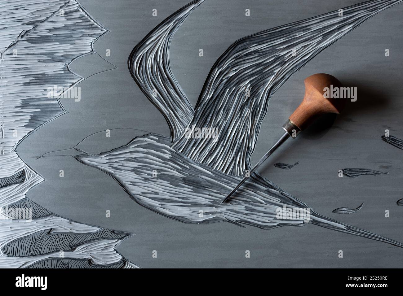 Woodcut artists skill hi-res stock photography and images - Alamy
