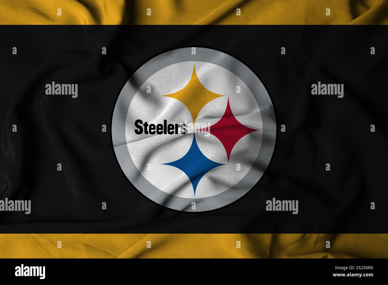 Pringsewu, Lampung; January 05, 2025; texture of a waving flag with the ...