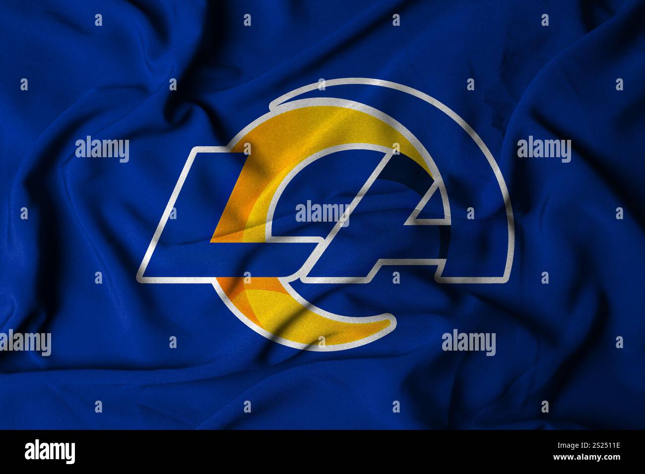 Pringsewu, Lampung; January 05, 2025; texture of a waving flag with the ...