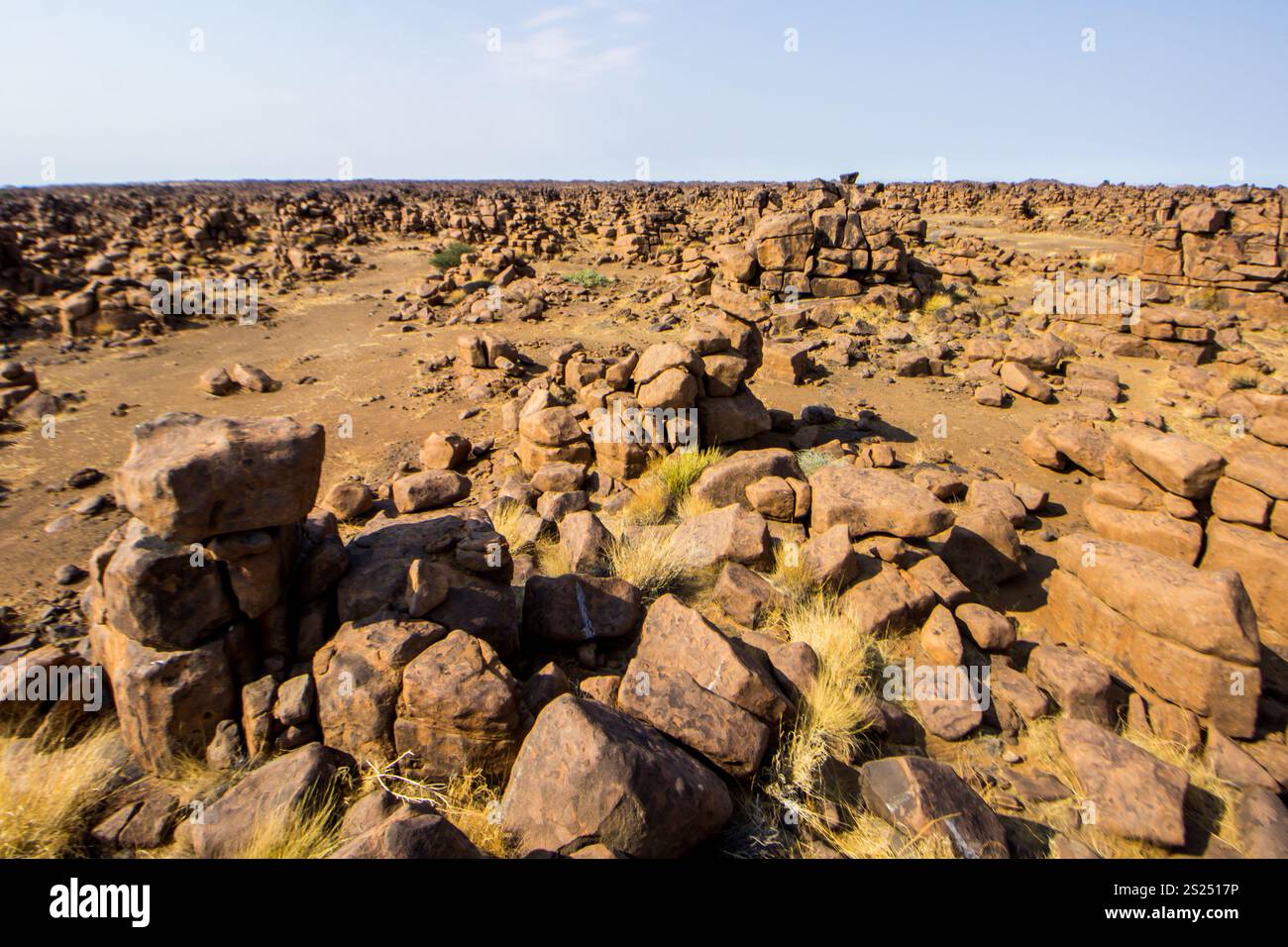 The bizarre landscape stacked boulders and strange rock formations of ...