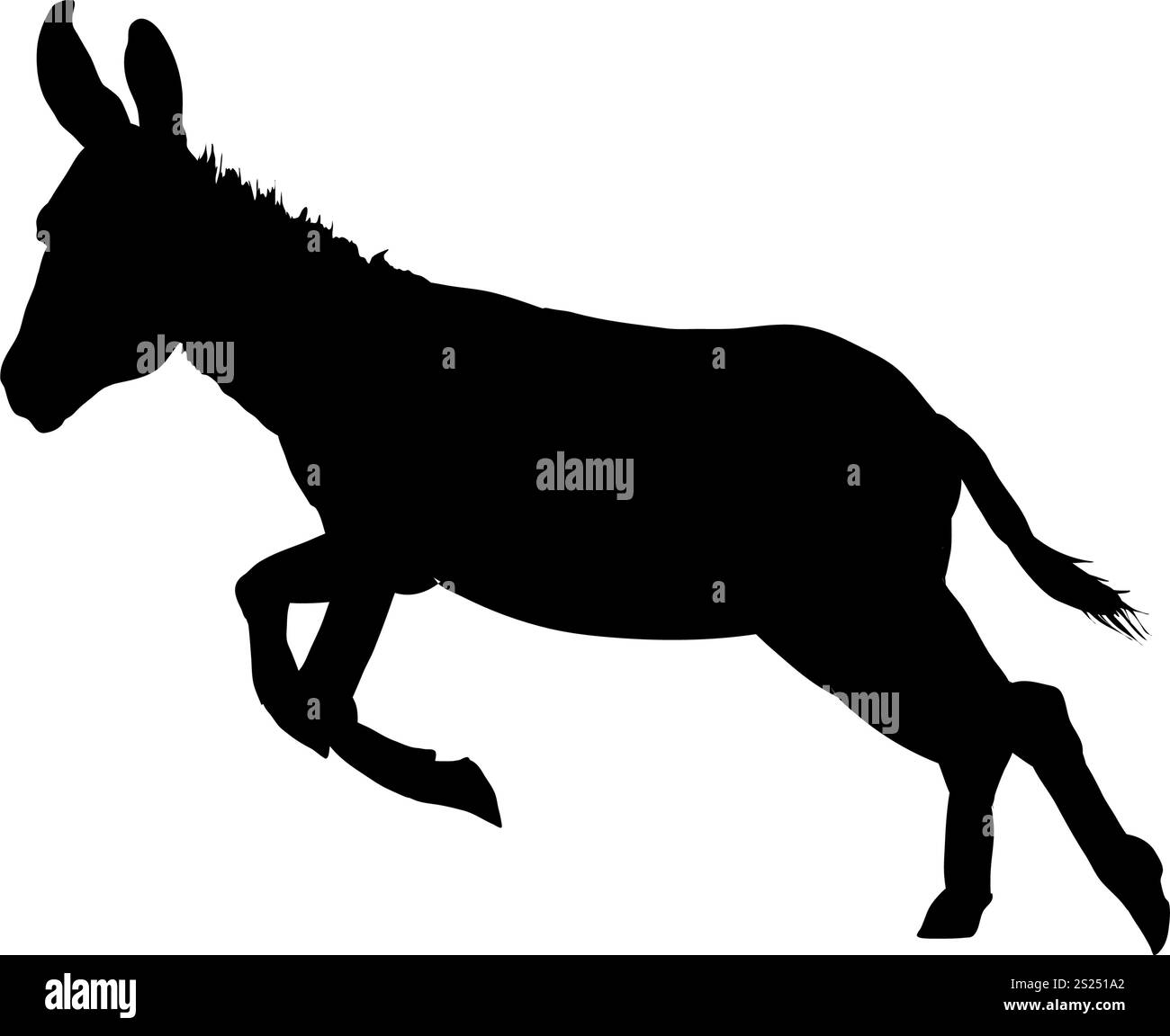 donkey silhouette - vector illustration Stock Vector Image & Art - Alamy