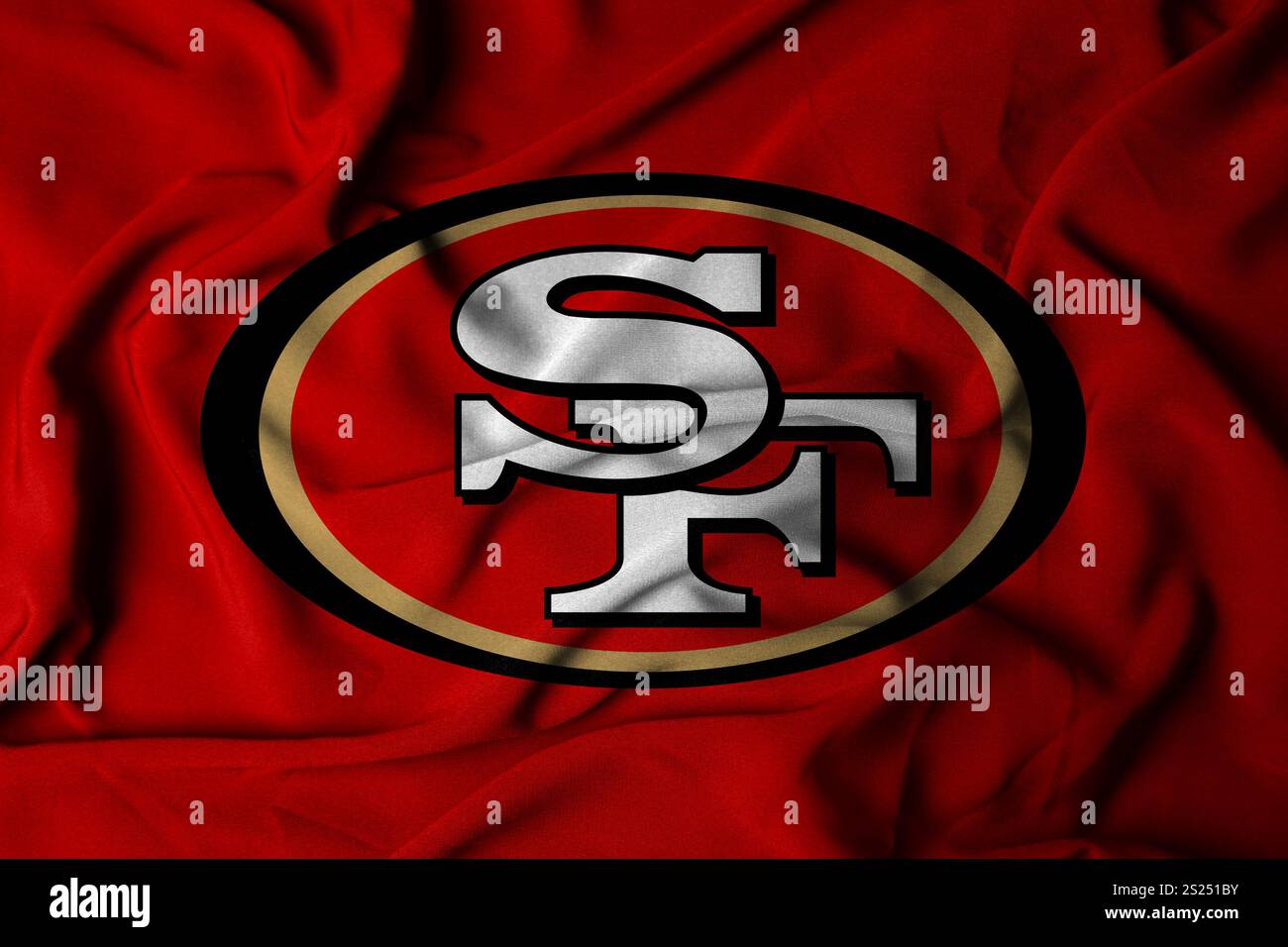 Pringsewu, Lampung; January 05, 2025; texture of a waving flag with the ...