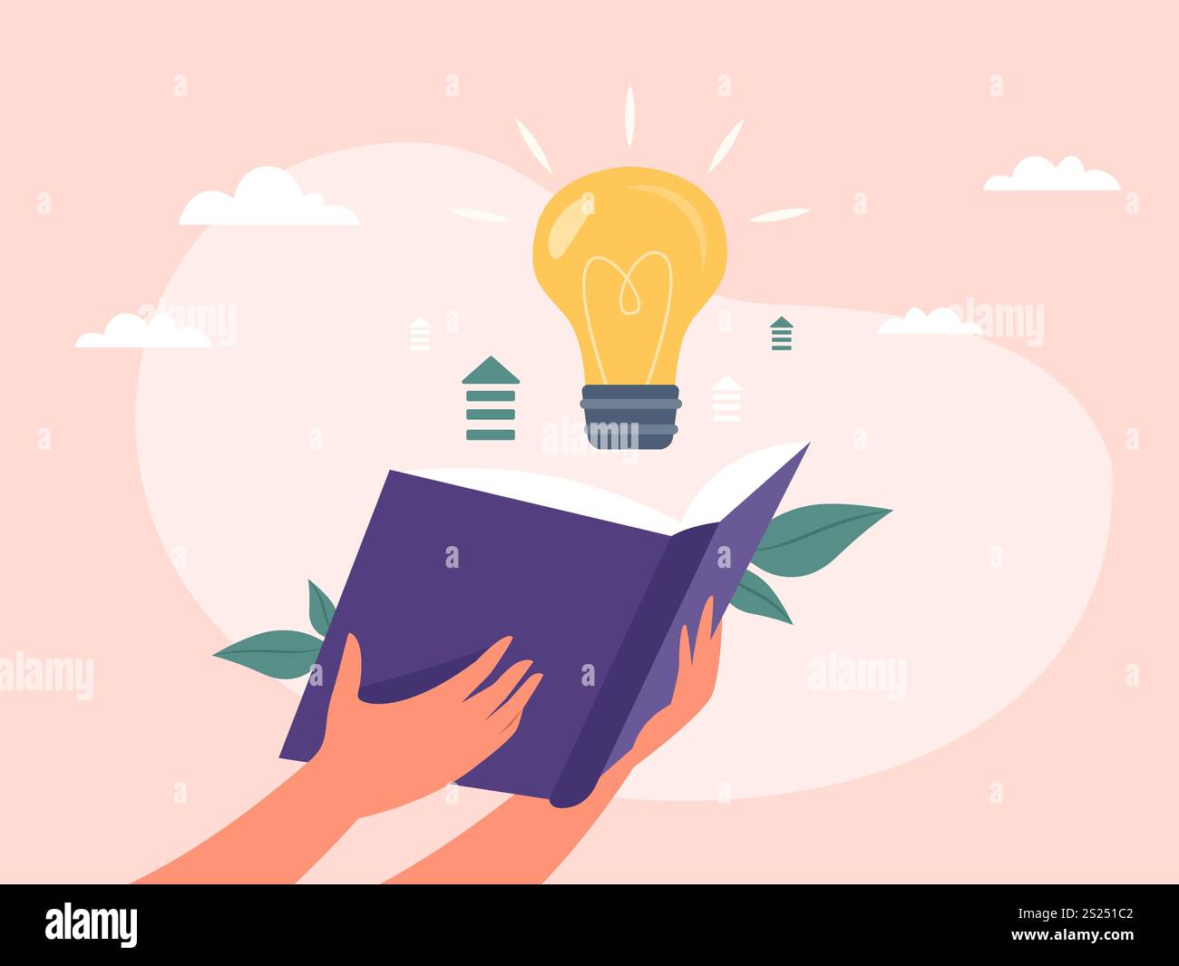 Knowledge book idea. Books publication scientific discovery concept ...
