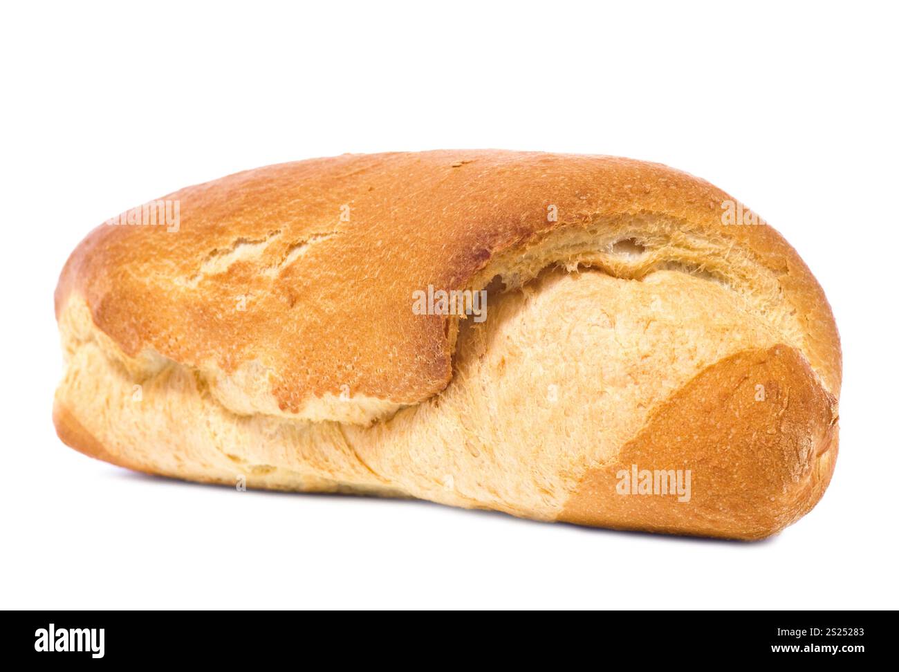 small roll pikelet isolated on white background Stock Photo - Alamy
