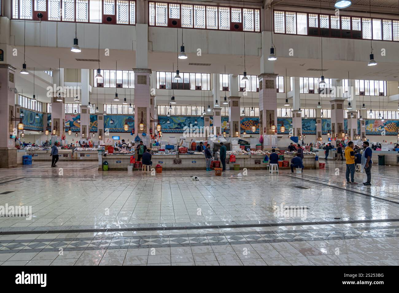 Fish Market of Kuwait City seen inside, also know as Souk Sharq Fish ...