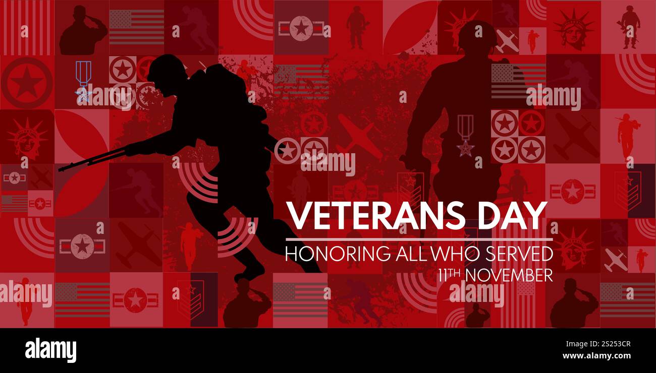 Veterans day banner, Vector illustration Stock Vector Image & Art - Alamy