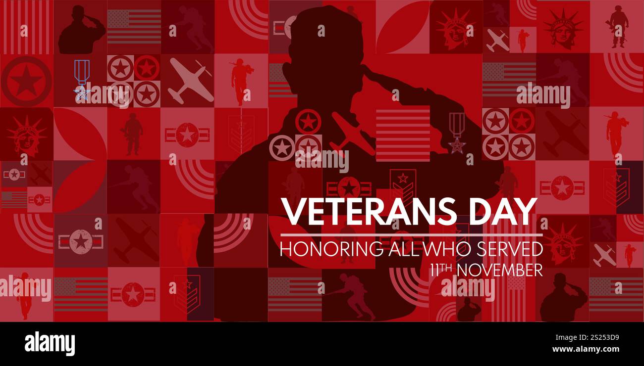Veterans day banner, Vector illustration Stock Vector Image & Art - Alamy