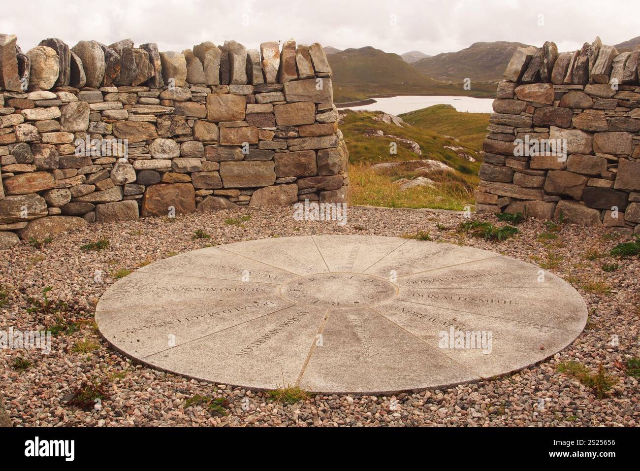 The An Suileachan monument at Reef, on the Isle of Lewis, outer ...