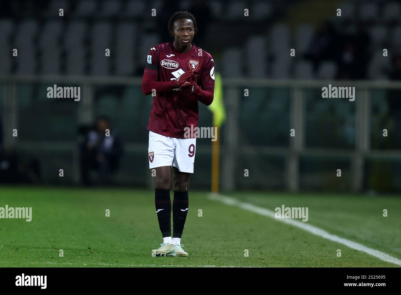 Torino, Italy. 05th Jan, 2025. Alieu Njie of Torino Fc looks on during ...