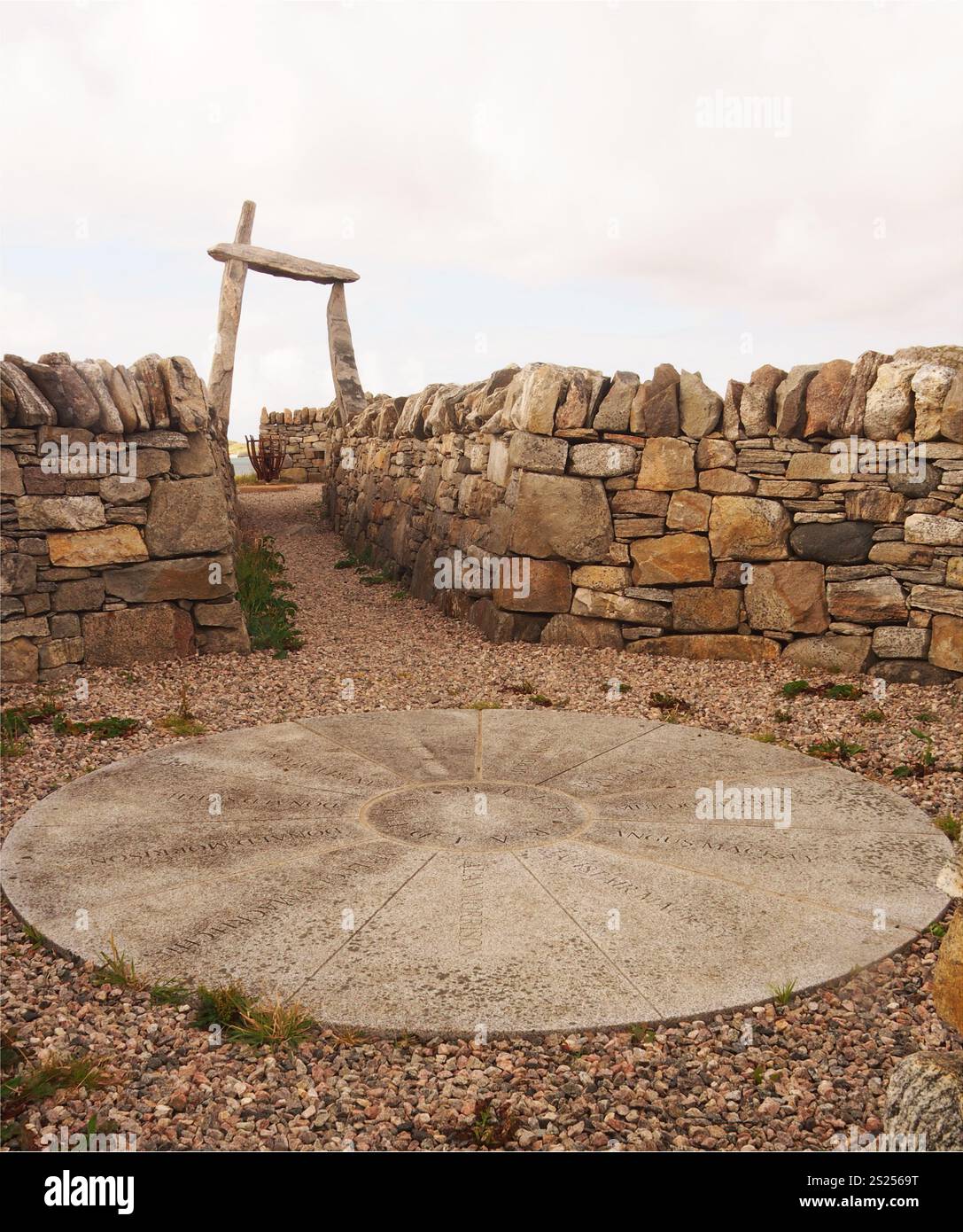 The An Suileachan monument at Reef, on the Isle of Lewis, outer ...