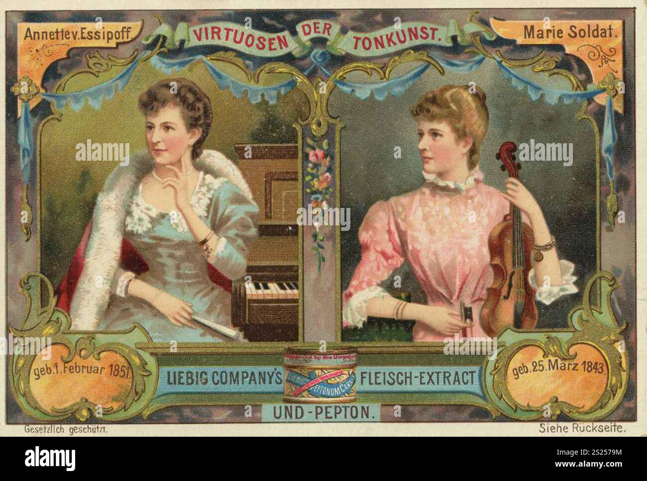 Picture series Virtuosos of Music, Annette von Essipoff and Marie ...