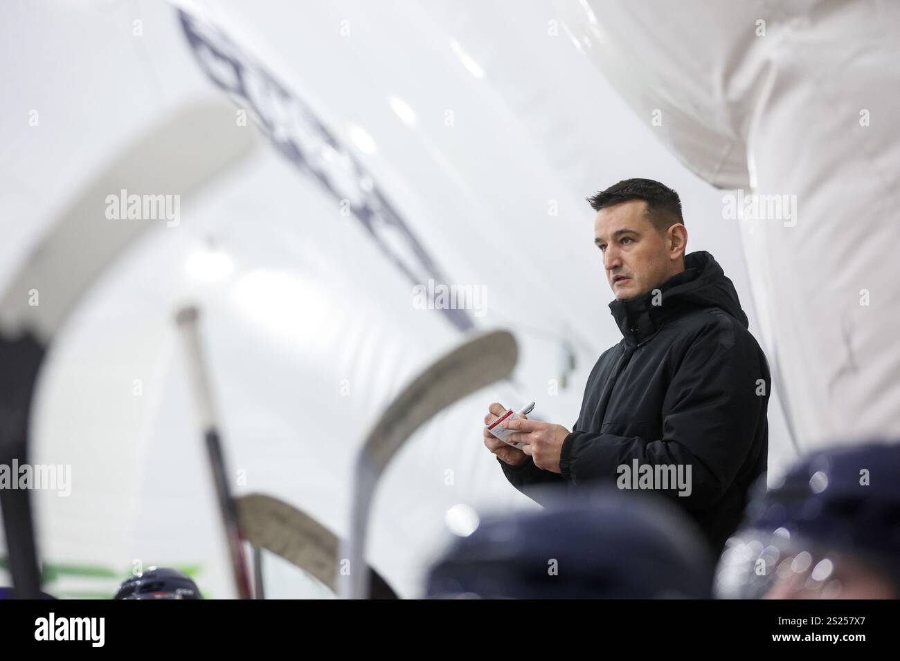 Zagreb, Croatia. 06th Jan, 2025. Head coach of Romania Attila Goga ...