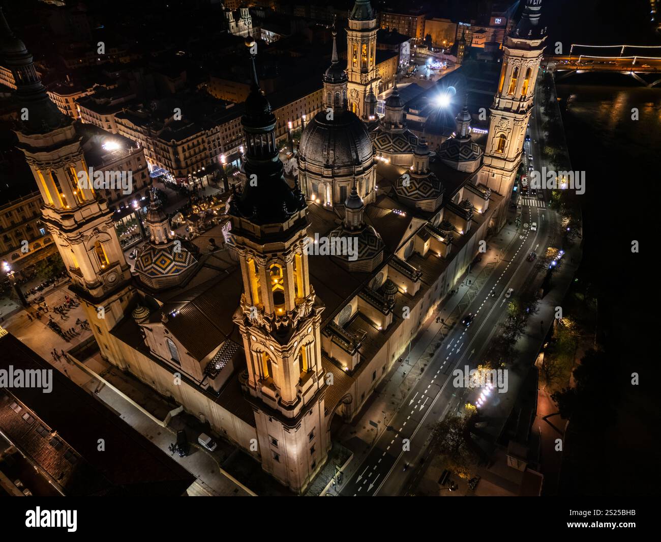 Aerial view of the Cathedral Basilica of Our Lady of the Pillar ...