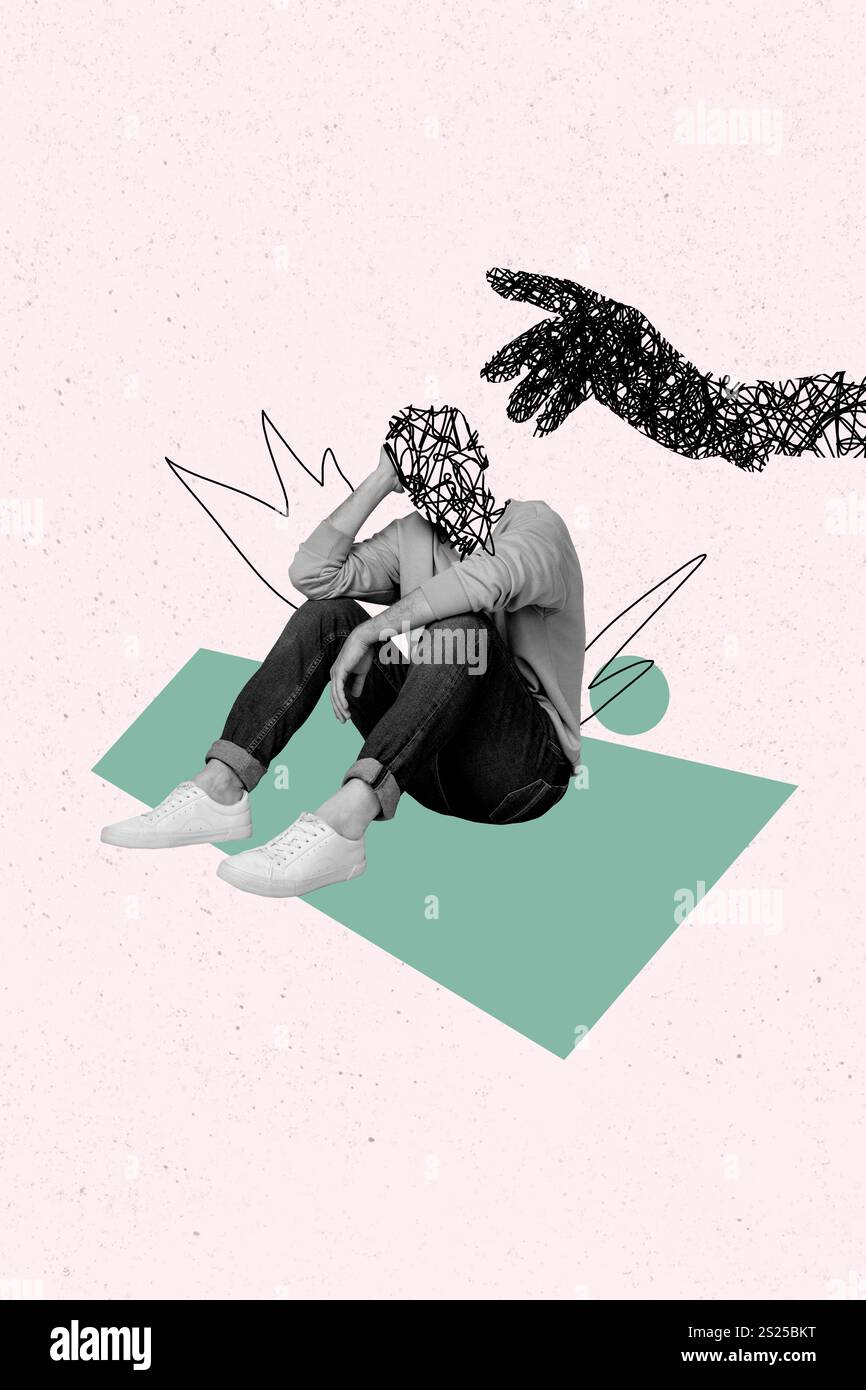 Composite trend artwork sketch image 3D photo collage of headless ...