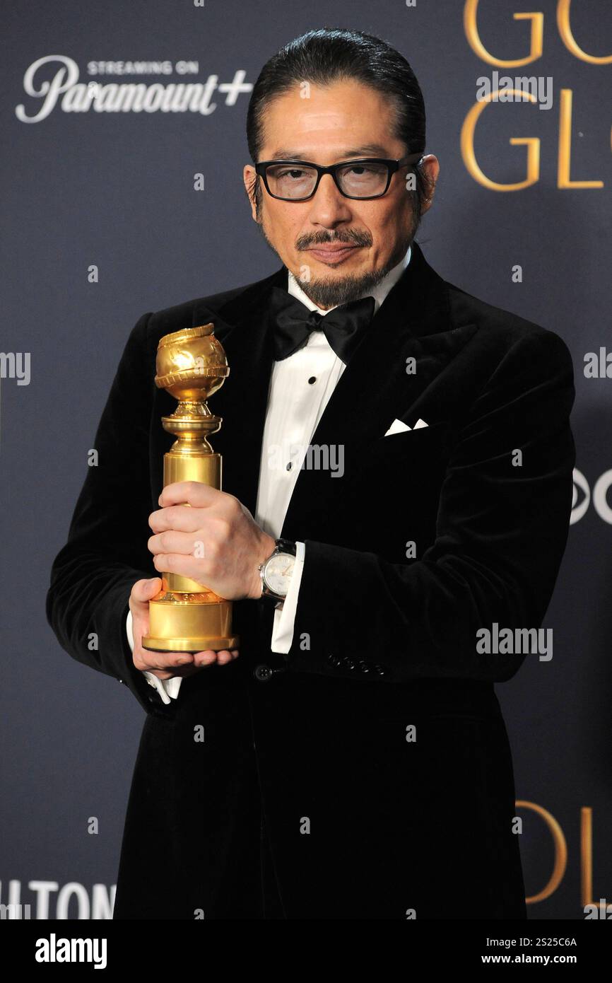 Hiroyuki Sanada mit dem Preis für den besten Drama-Serien ...