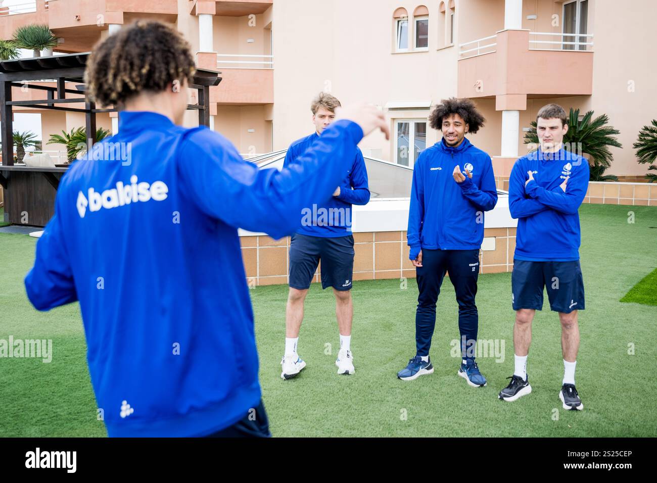 Oliva, Spain. 06th Jan, 2025. Gent's Hugo Gambor, Gent's Franck Surdez ...