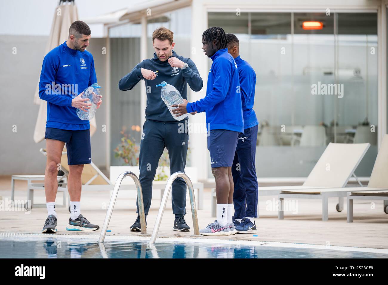 Oliva, Spain. 06th Jan, 2025. Gent's Stefan Mitrovic, Gent's doctor ...