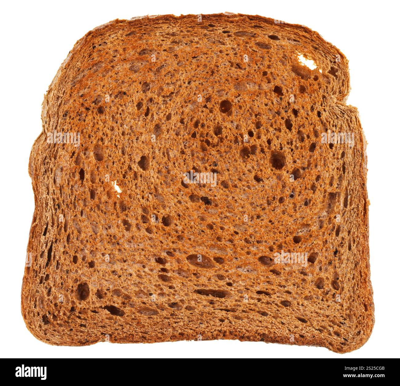 rye bread toast isolated on white background Stock Photo - Alamy