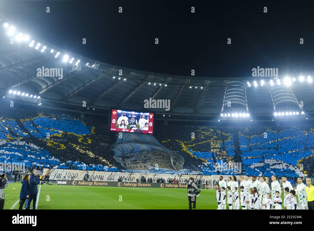 Rome, Italy. 05th Jan, 2025. Choreography of ss lazio supporters during ...
