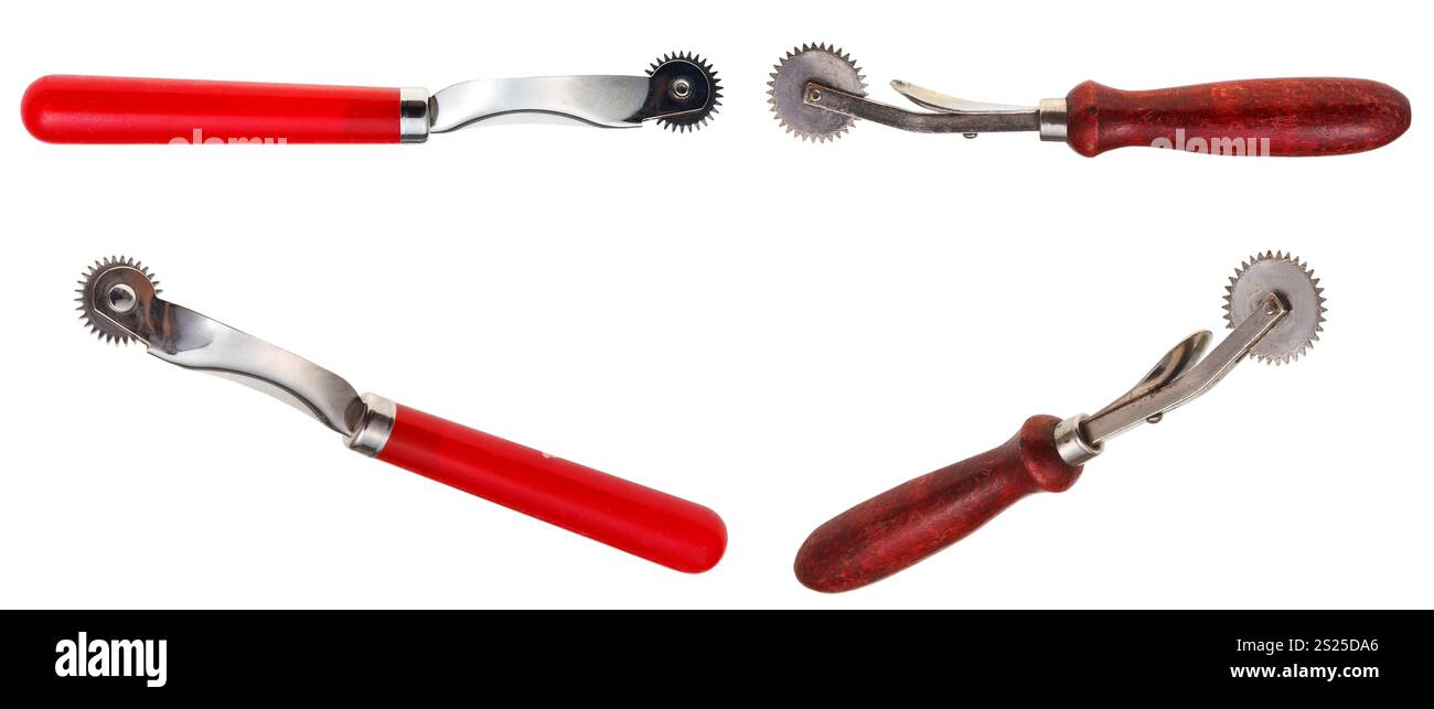 set of sewing tracing wheels isolated on white background Stock Photo ...