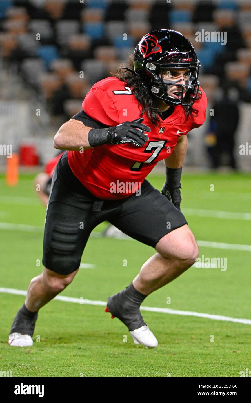 HOUSTON, TX - JANUARY 05: North Central (IL) linebacker Angelo Cusumano ...