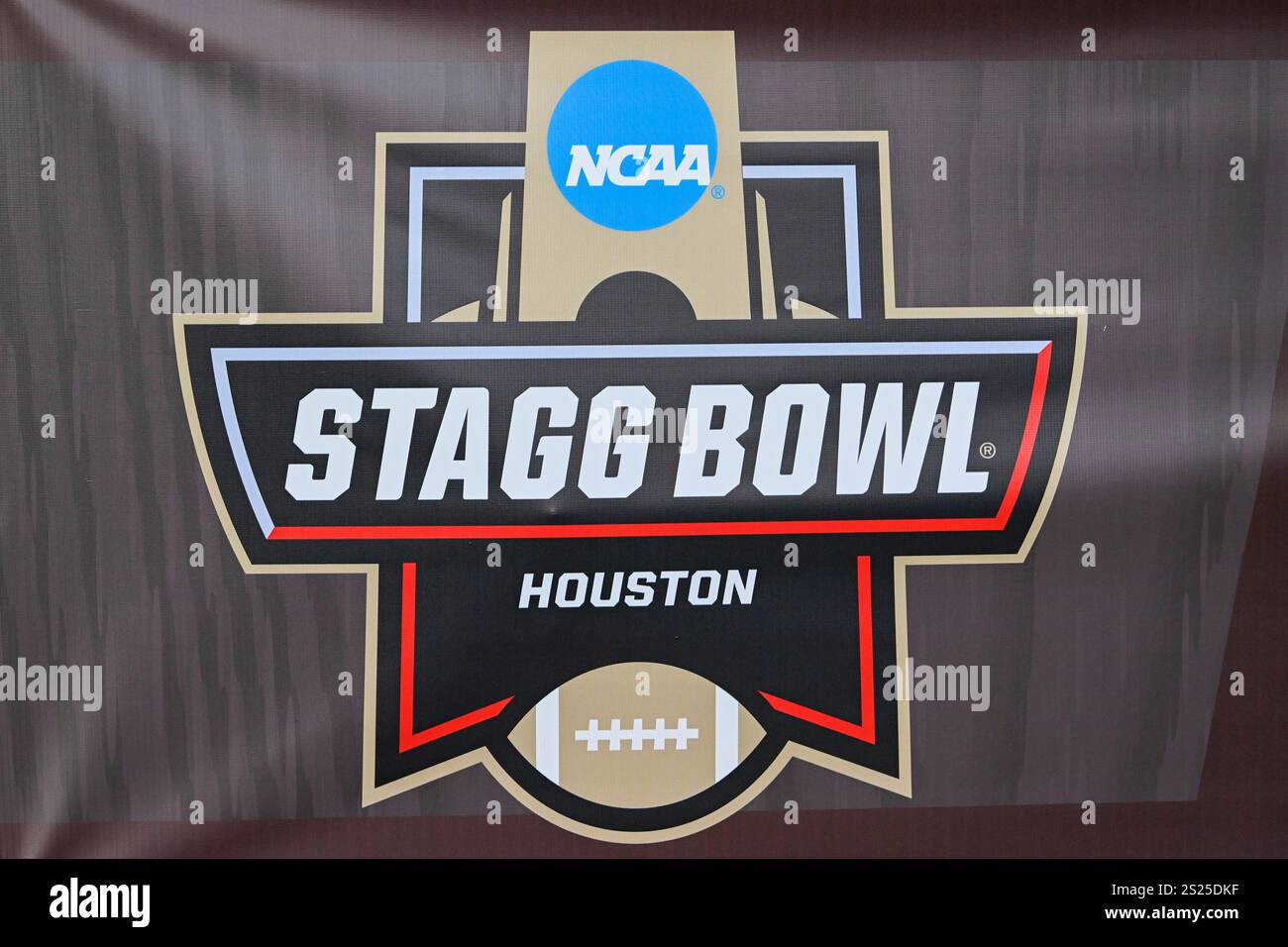 HOUSTON, TX - JANUARY 05: Stagg Bowl signage on display during the DIII ...