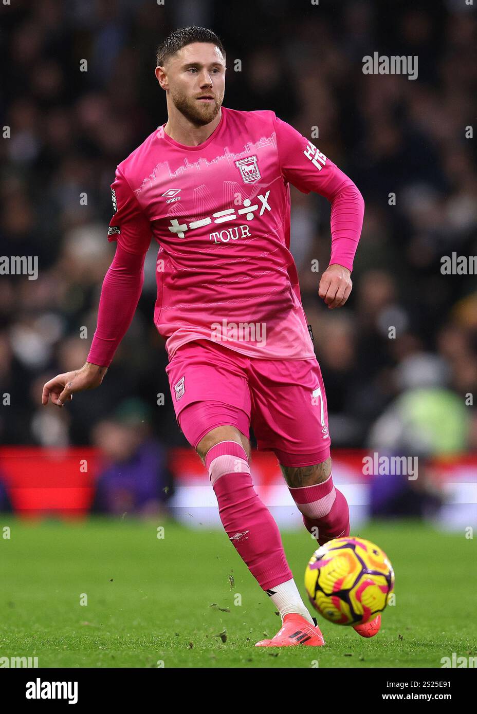 London, England, 5th January 2025. Wes Burns of Ipswich Town during the ...