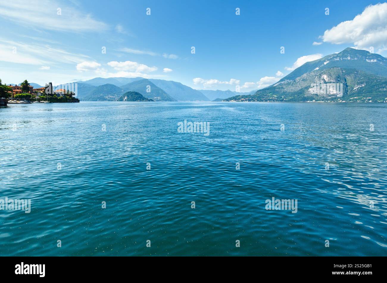 Lake Como (Italy) summer view from ship board Stock Photo - Alamy