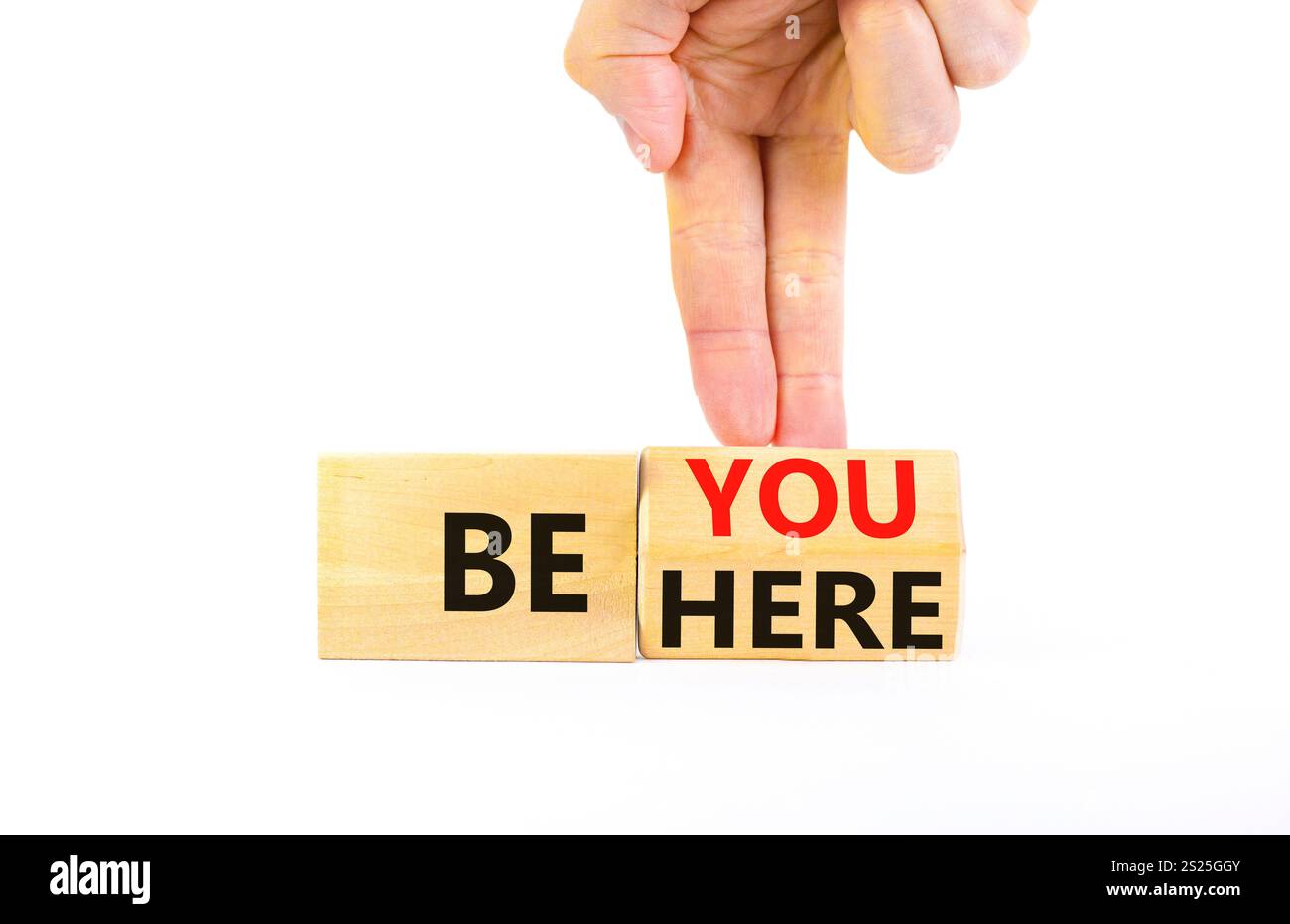 Be you and here symbol. Concept words Be here Be you on beautiful ...