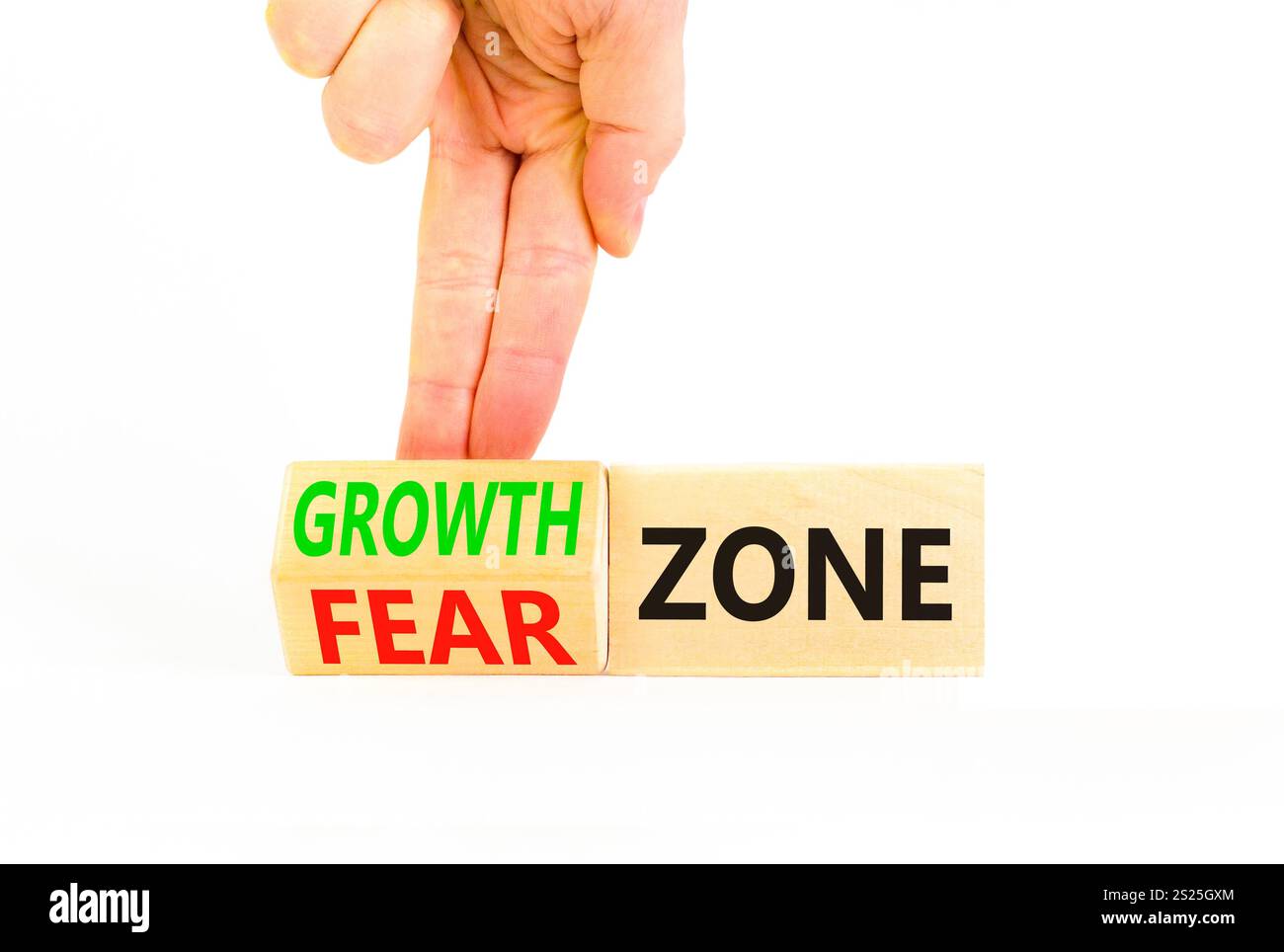 Growth or fear zone symbol. Concept words Growth zone Fear zone on ...