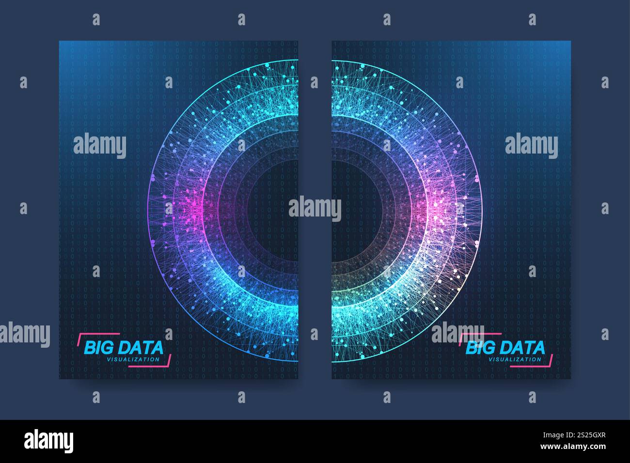 Abstract digital technology cover template design for a report and ...