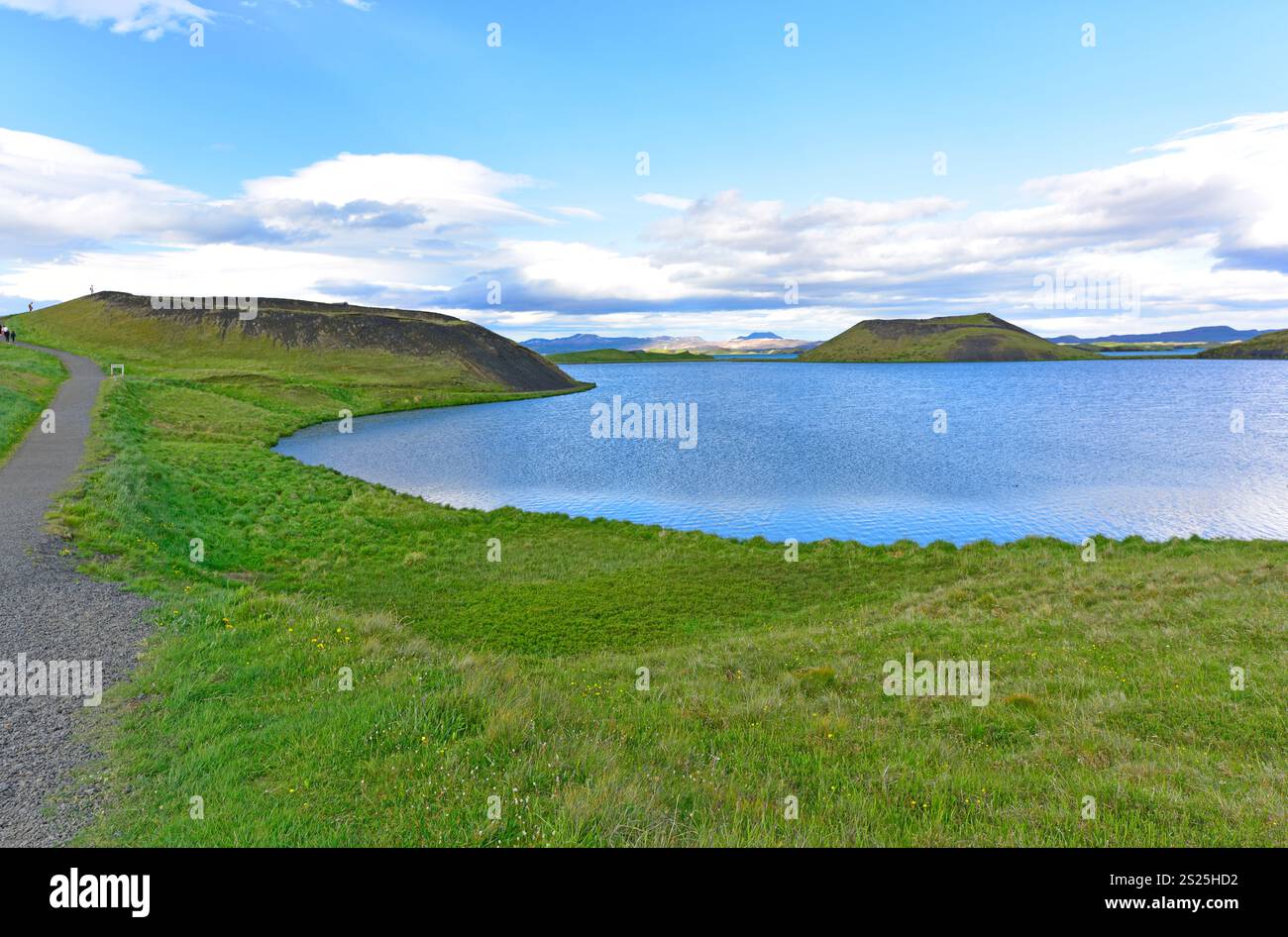 Skutustadagigar pseudo-craters. Skutustadir, Lake Myvatn, Iceland Stock ...