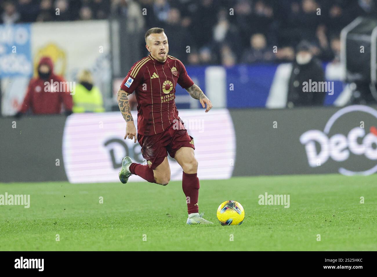 Romaâ??s Spanish defender Angelino controls the ball during the Serie A ...