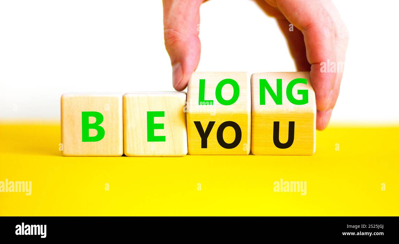 Belonging and belong symbol. Concept words Be you Belong on beautiful ...